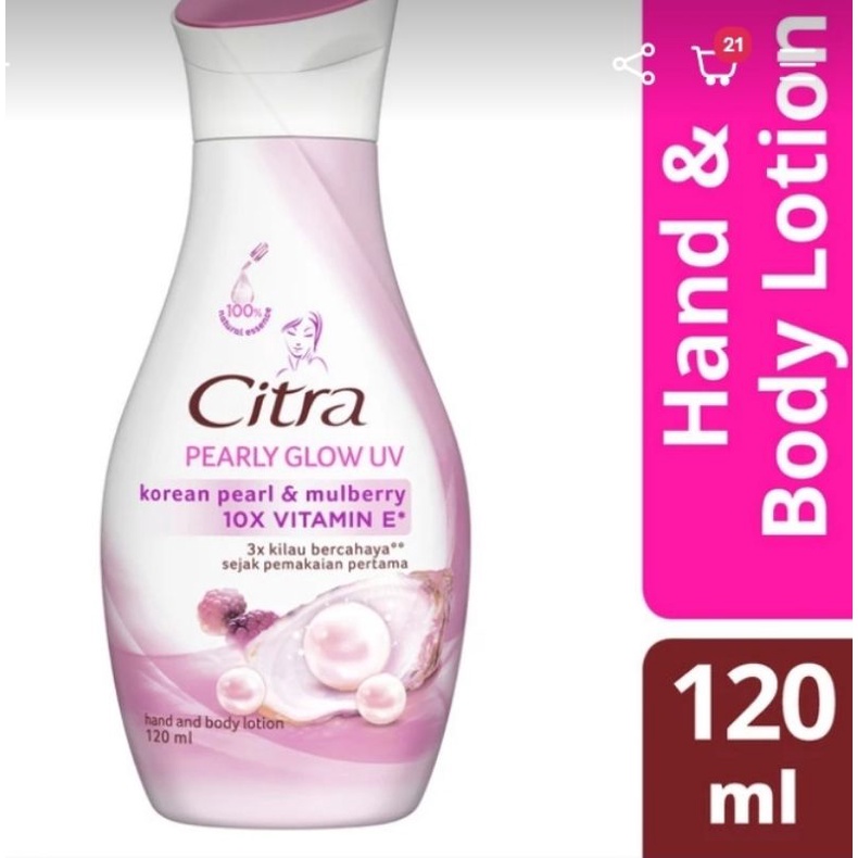 Jual Citra pearly Glow UV 120 ml | Shopee Indonesia