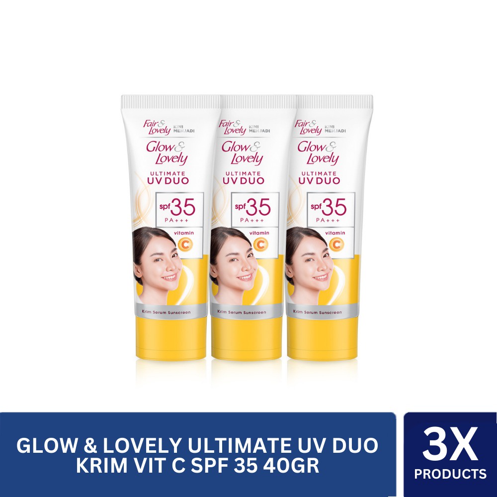 Jual Glow & Lovely Ultimate UV Duo 40g x3 | Shopee Indonesia