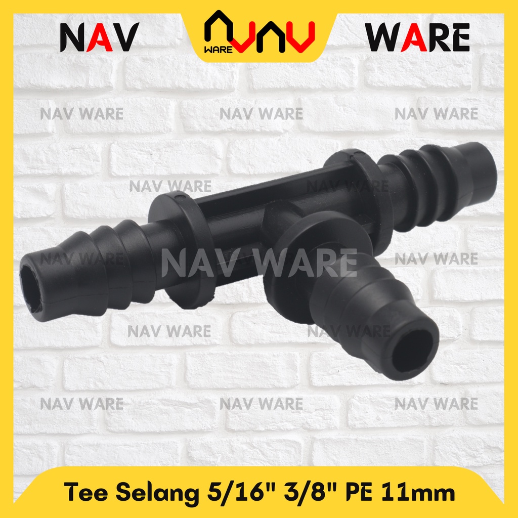 Jual Sambungan Selang Air Tee Model T Untuk Ukuran 5/16" 3/8" PE 8/11mm ...