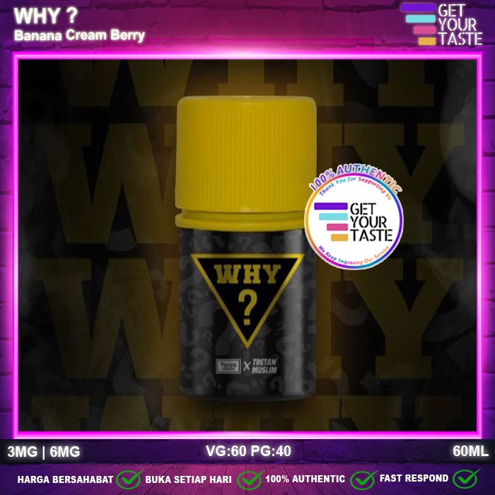 Jual Liquid WHY ? Banana Cream Berry 60ML WHY? by Tretan Muslim x ...