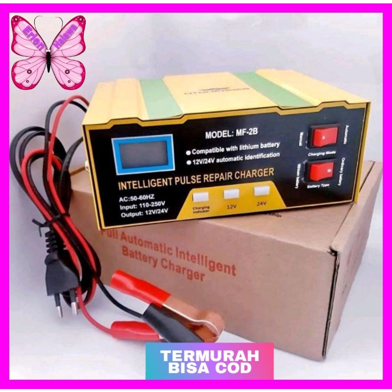 Jual OTOHEROES Charger aki Fast Charging Motor Mobil Truck 12/24V Aki ...