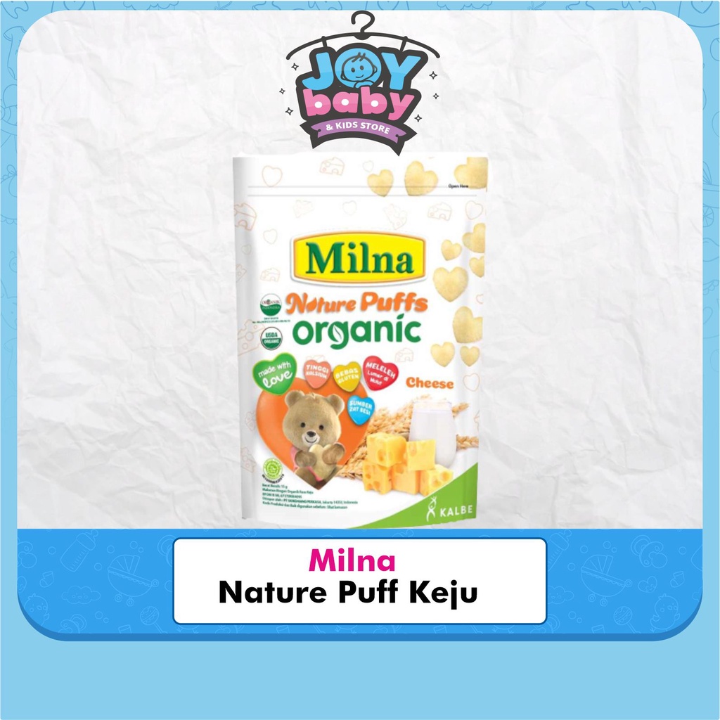 Jual Milna Nature Puff Organic Cheese 15 G/Milna Snack Puff Keju ...