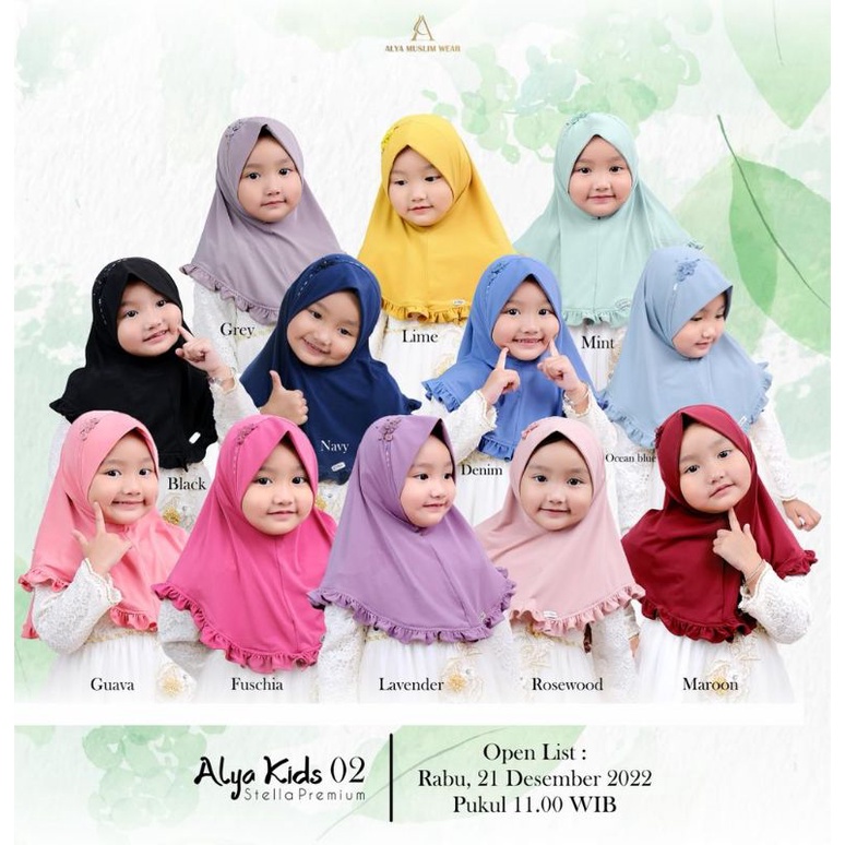 Jual jilbab anak Alya Hijab Kids 2 || Jilbab Alya || Qisma Store ...