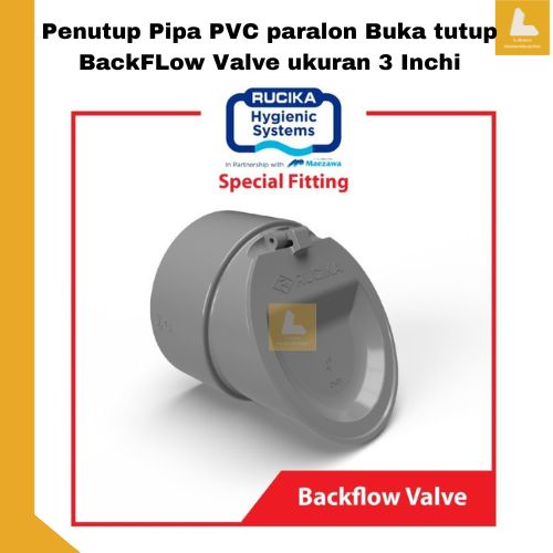 Jual Penutup Pipa PVC paralon Buka tutup BackFLow Valve ukuran 3 Inchi ...
