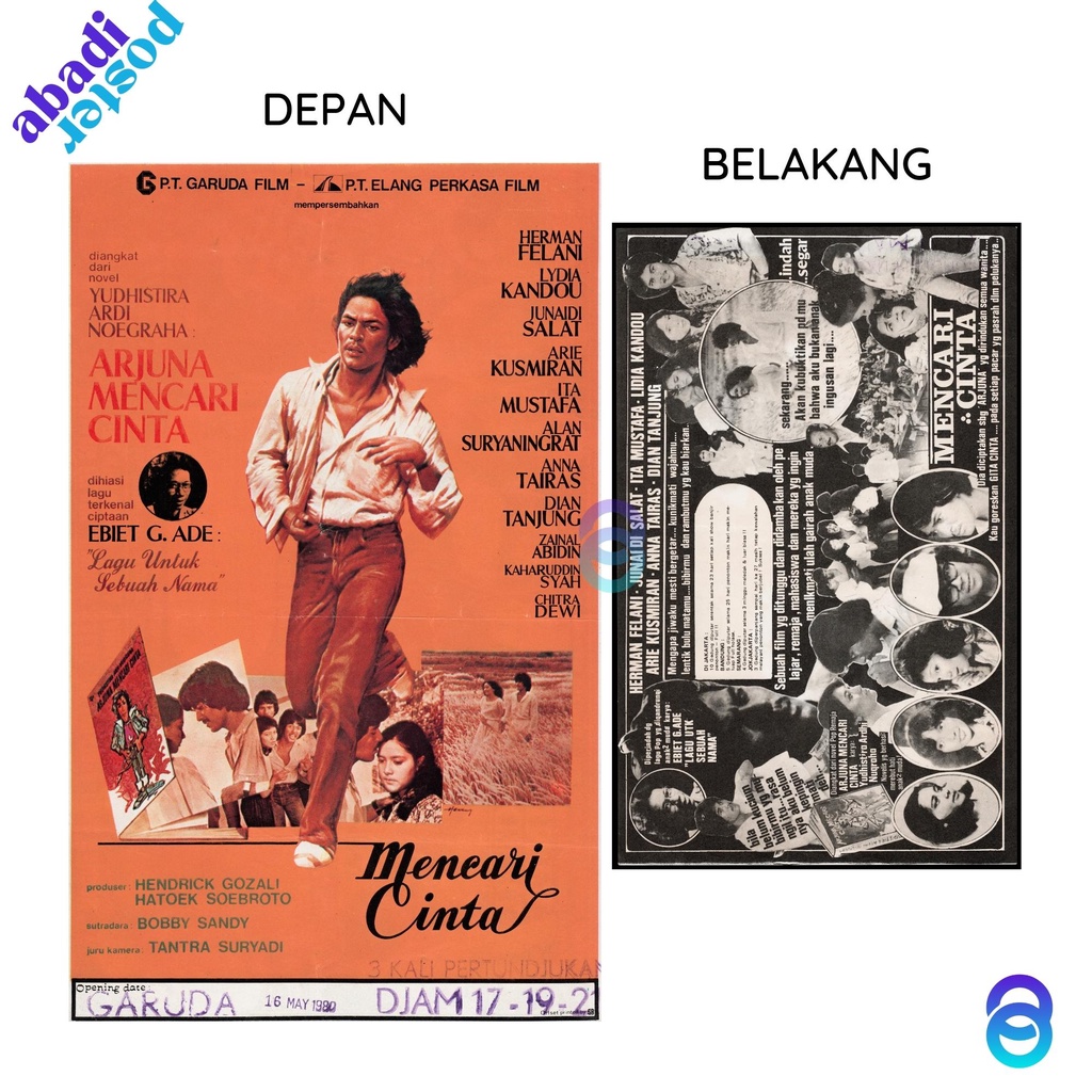 Jual poster film lawas arjuna mencari cinta | Shopee Indonesia