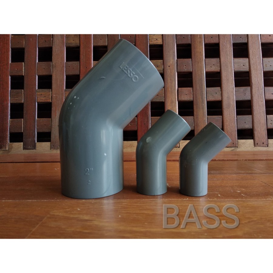 Jual Elbow Knee PVC LESSO AW 45* 2" inch Knee Keni Fitting Sambungan Pipa PVC | Shopee Indonesia