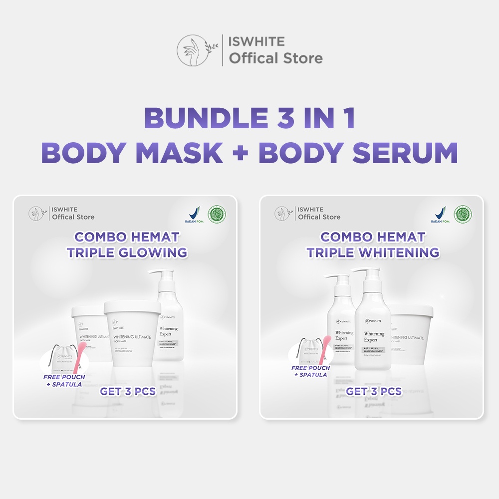Jual ISWHITE COMBO HEMAT TRIPLE PACKAGE | BODY MASK | BODY SERUM ...