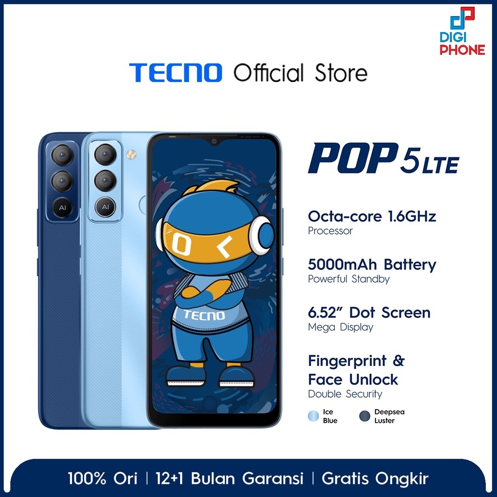 Jual Tecno POP 5 (Garansi Resmi Tecno Indonesia) | Shopee Indonesia
