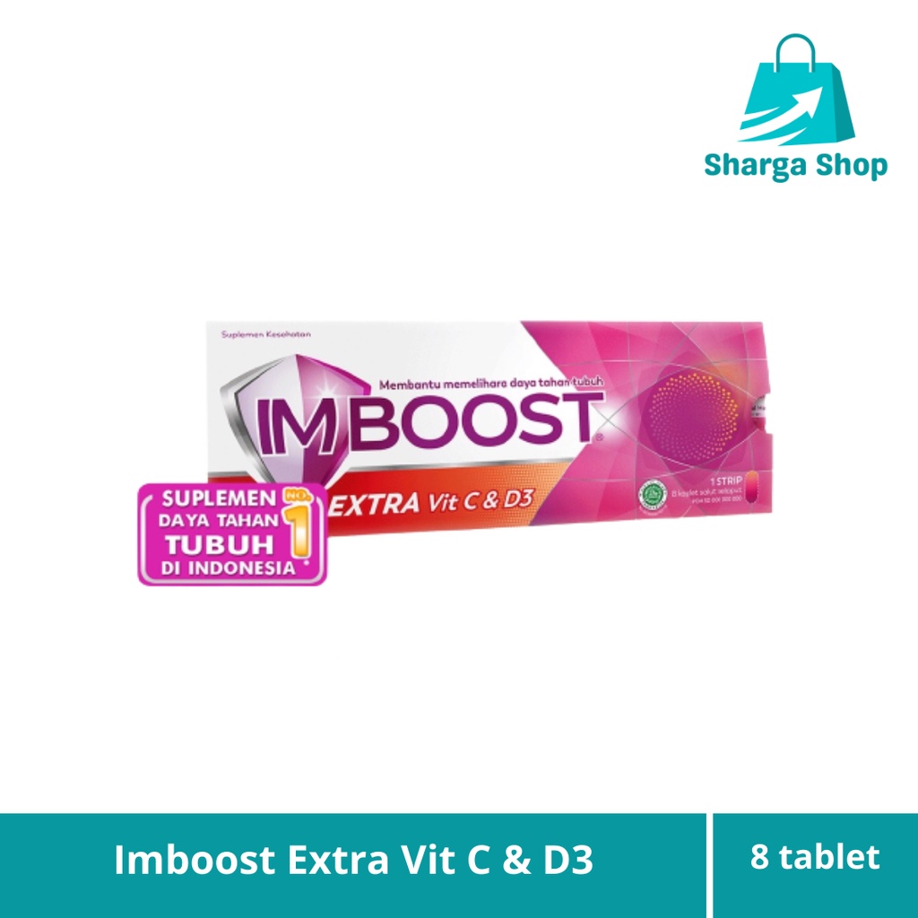 Jual IMBOOST EXTRA VIT C & D3 SUPLEMEN DAYA TAHAN TUBUH 8 TABLET ...