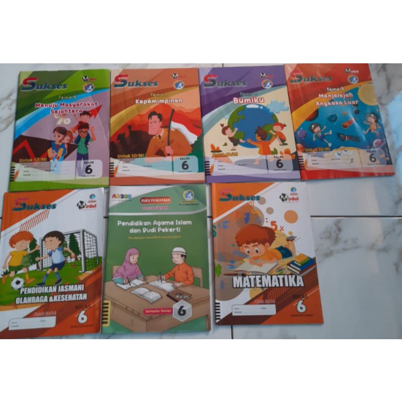 Jual Buku pelajaran SD kls 6,satu paket isi 7 harga 84.000 / J2 ...