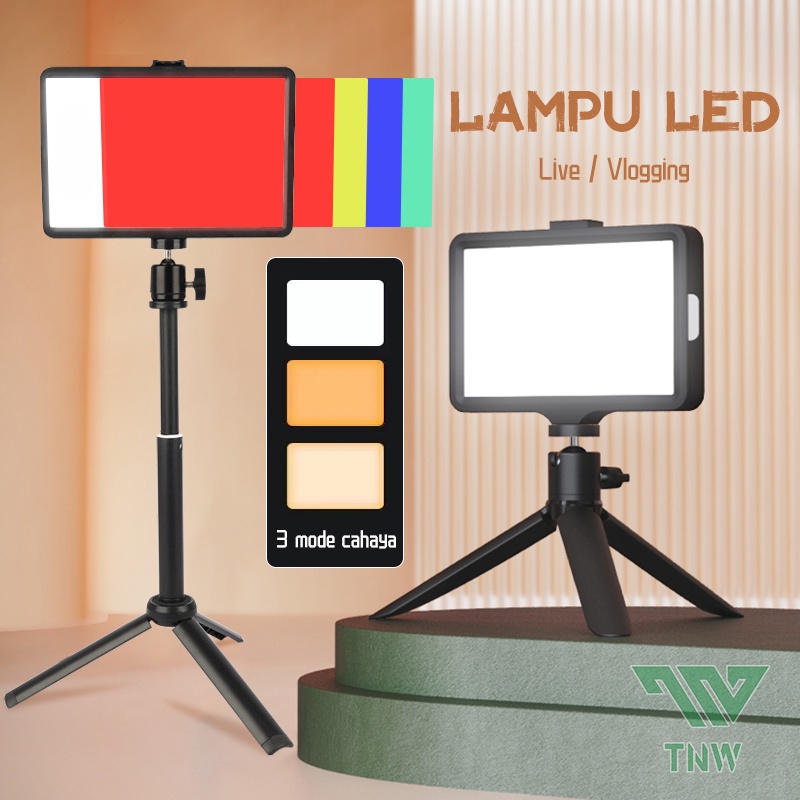 Jual TNW Lampu Foto Lampu LED Video Light Fill light Tripod Ring Light Lampu Fotografi Live ...