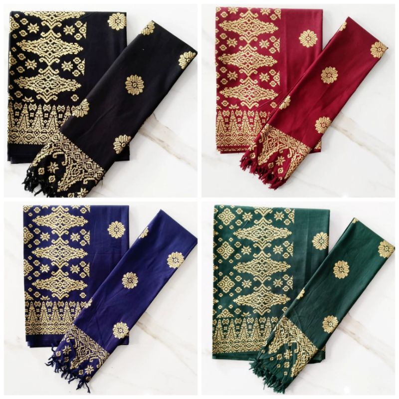 Jual Kain Batik Prada Emas Songket Palembang Batik Katun Halus Atasan ...