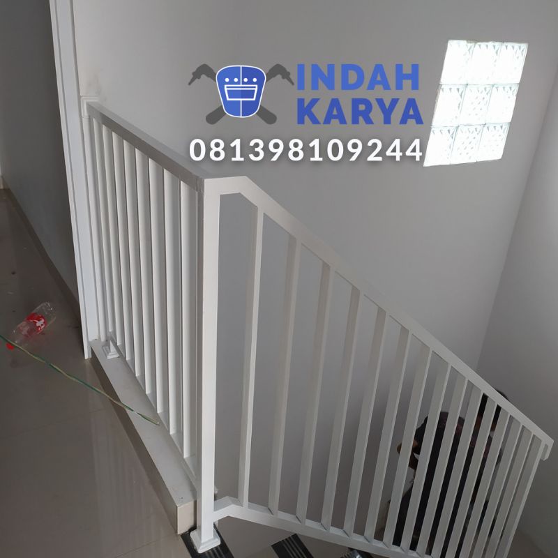 Jual Railing tangga minimalis besi hollow galvanis anti karat | Shopee ...