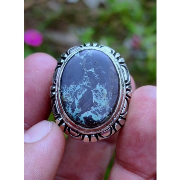 Jual Cincin Batu Akik BADAR BESI KLASIK MOTIF PIRUS KEBUMEN Asli batuan ...