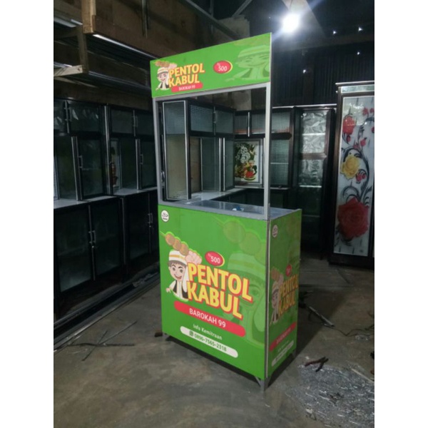 Jual Paket Hemat Meja Booth Lipat Usaha Pentol Bakso + Cetak Branding ...