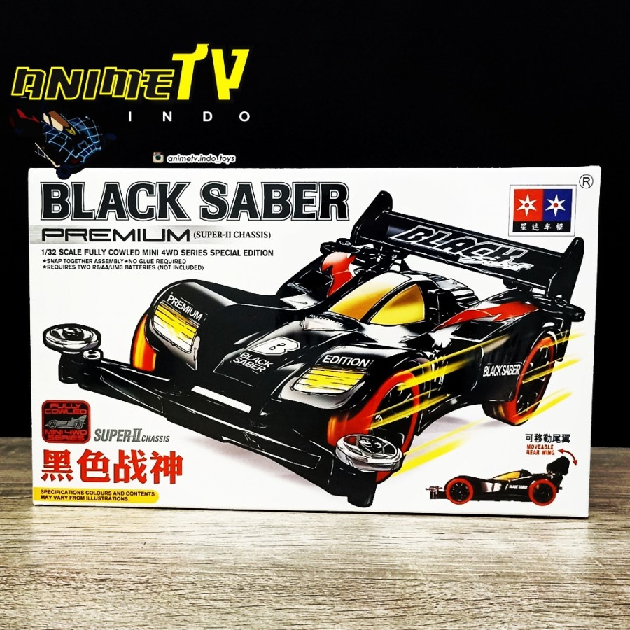 Jual Rep Tamiya Mini 4wd Black Saber Premium Merk Daxing Super 2 ...