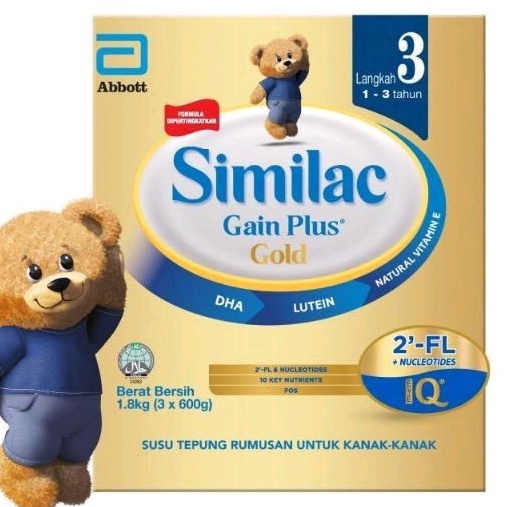 Jual Similac Gain Plus Gold 1,8kg Langkah 3 Similac Gain Kid Gold ...