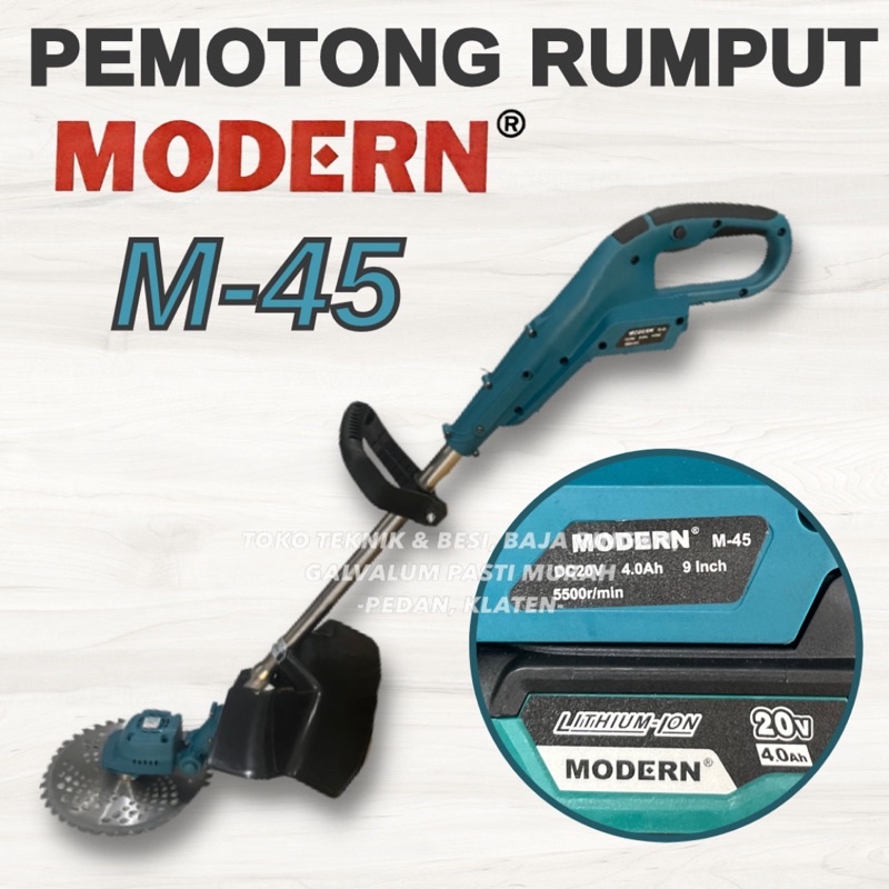 Jual Mesin Potong Rumput Batrai Modern M45 Pemotong Rumput Cordless M ...