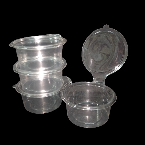 Jual [100pcs] Cup Mika 60 ml | Sauce Container Tutup Menyatu | Cup ...