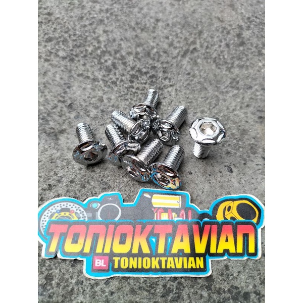 Jual Baut disc cakram motor krom baut piringan chrome baut cakram krum baut piringan cakram ...