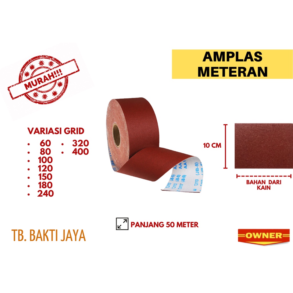 Jual Amplas Roll Kain Meteran Grid 60-400 OWNER TERMURAH | Shopee Indonesia