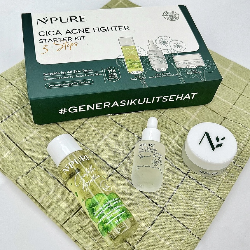 Jual NPURE CICA ACNE FIGHTER STARTER KIT (Isi 3 items) | Shopee Indonesia