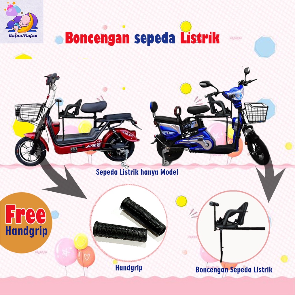 Jual Rafanmafan Kursi Boncengan di depan sepeda Listrik Universal Bisa ...