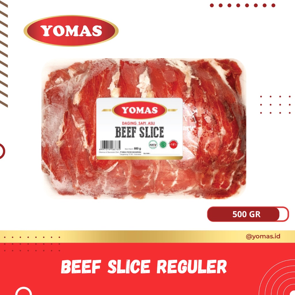 Jual YOMAS BEEF SLICE REGULER - SHORT PLATE 500GR | Shopee Indonesia
