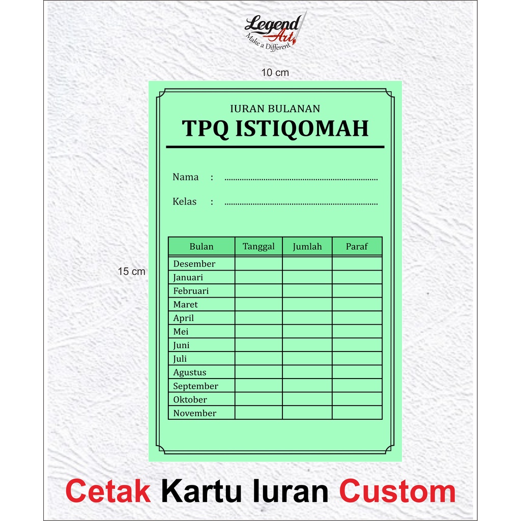 Jual Kartu Iuran Custom - Free Desain | Shopee Indonesia Jual Kartu Iuran Custom - Free Desain | Shopee Indonesia