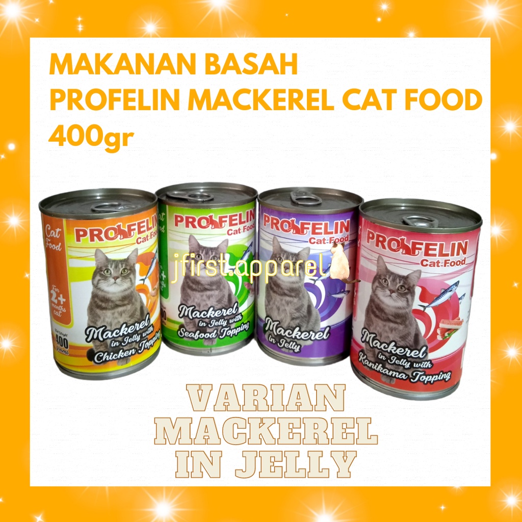 Jual PROFELIN MACKEREL IN JELLY 400gr | MAKANAN BASAH KUCING PROFELIN ...