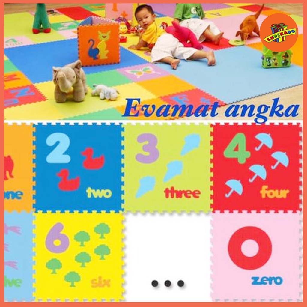 Jual MAKASSAR EVAMAT KARPET ANGKA GAMBAR 30X30cm - Alas Lantai Matras Karet | Shopee Indonesia