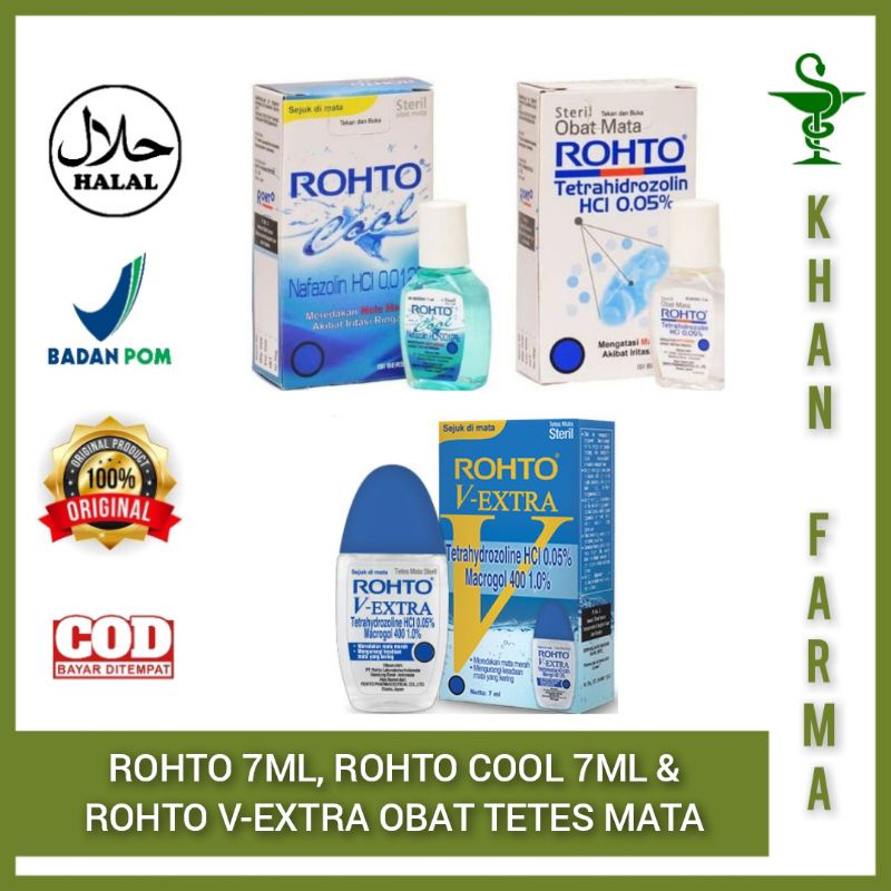 Jual ROHTO, ROHTO COOL, DAN ROHTO V EXTRA 7ML TETES MATA | Shopee Indonesia