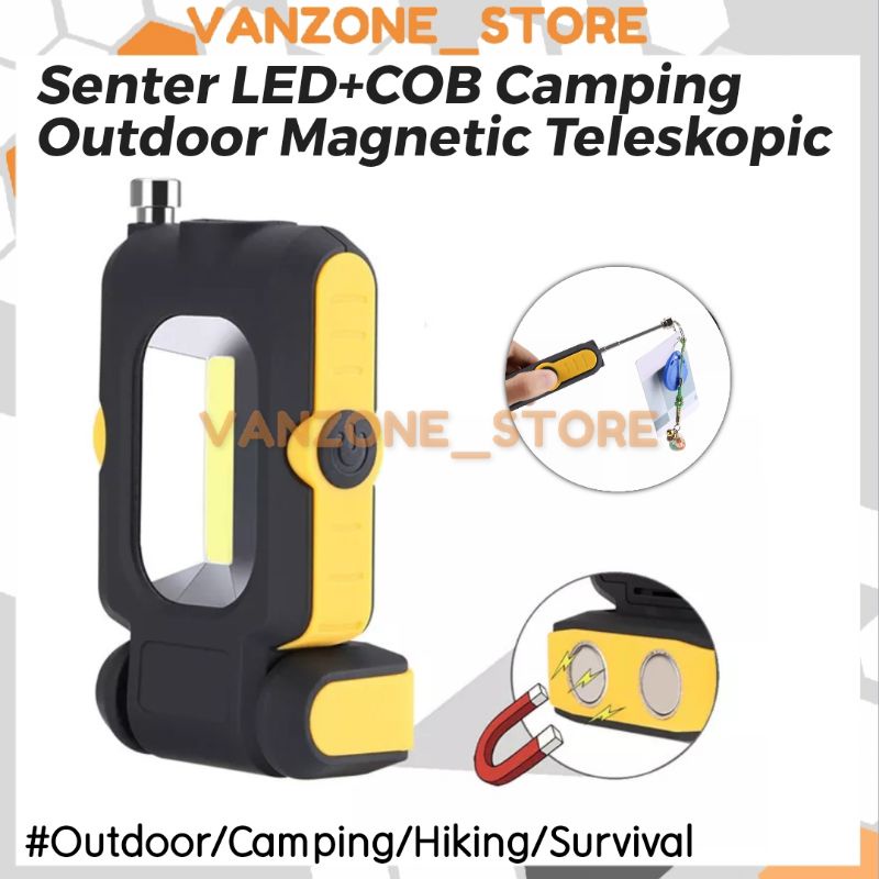 Jual Senter Camping Lampu LED Portable Magnet COB 200 Lumens | Shopee ...