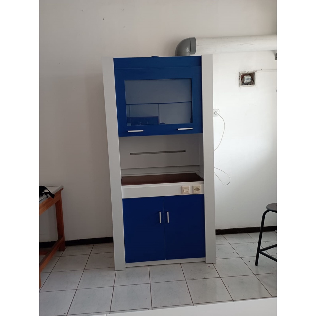 Jual Lemari Asam Full HPL Meja Kerja Stainless 304 70x60x200cm | Shopee ...