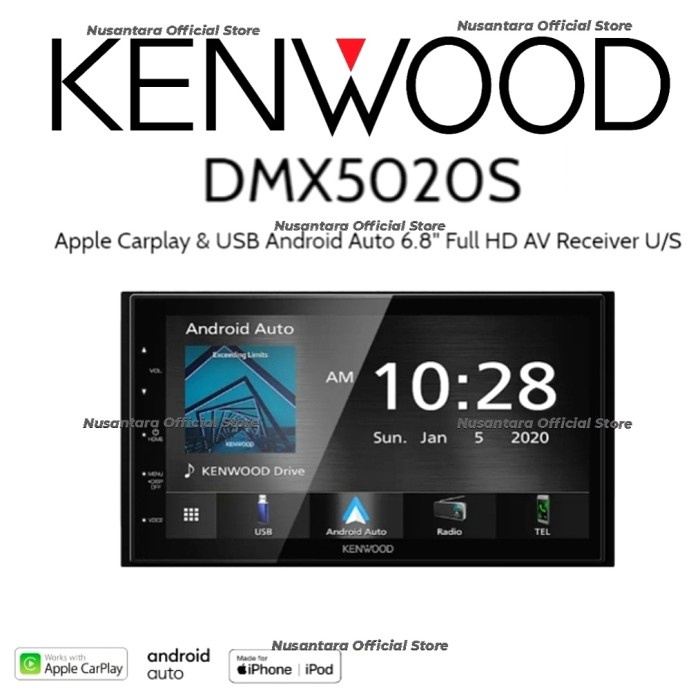 Jual Kenwood DMX5020S Head Unit 7in Double Din Apple Play Android DMX 5020S | Shopee Indonesia