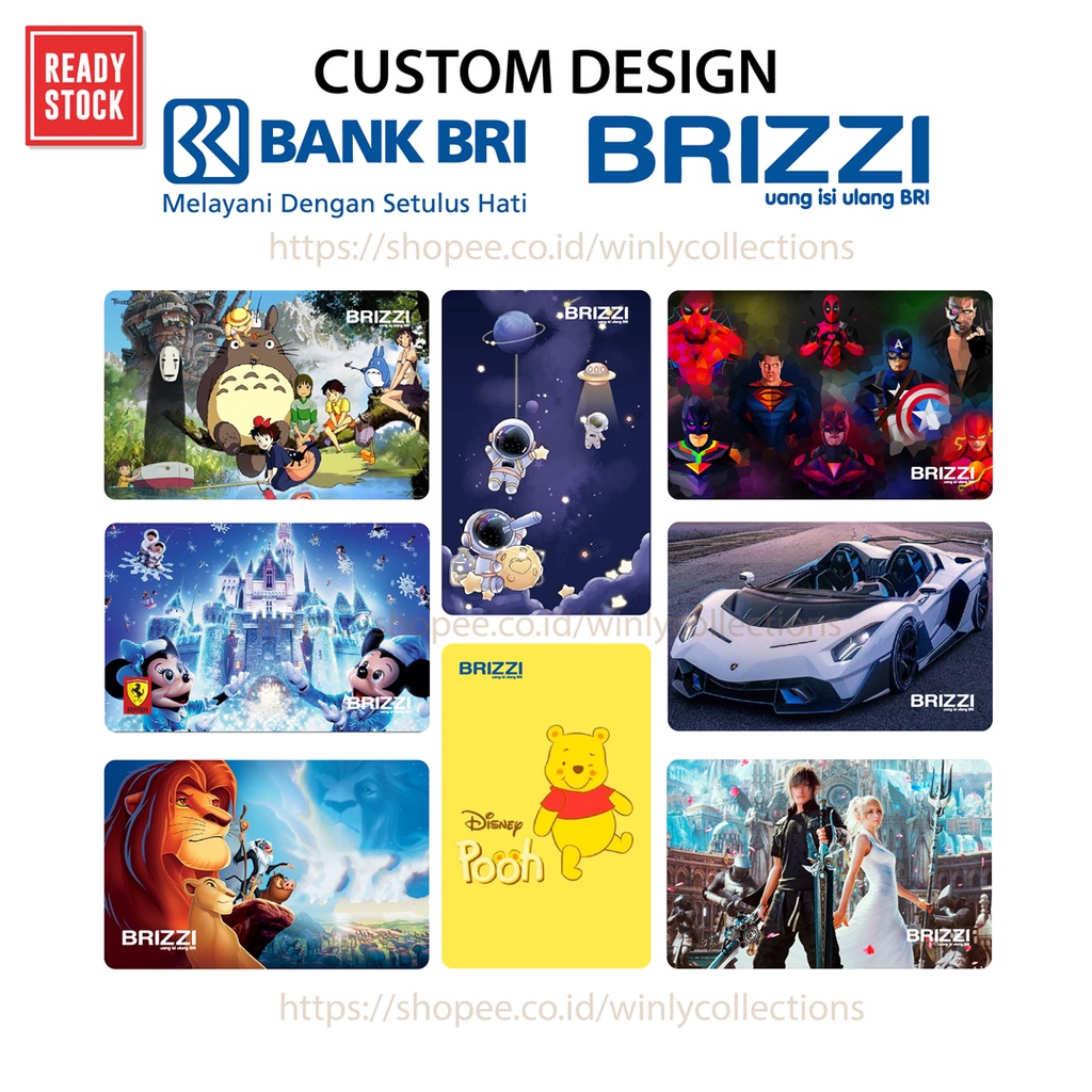 Jual CUSTOM BRI BRIZZI ETOLL E-MONEY DESAIN GAMBAR SUKA SUKA BEBAS FOTO ...