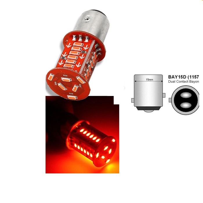 Jual LAMPU LED REM STOP BAYONET 30 MATA RUNNING KEDIP 2 KAKI MOBIL ...