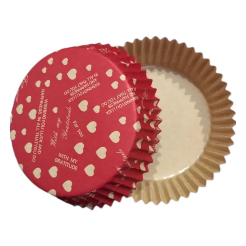 Jual cup roti bulat 8 cm isi 200 pcs ( love merah ) | Shopee Indonesia