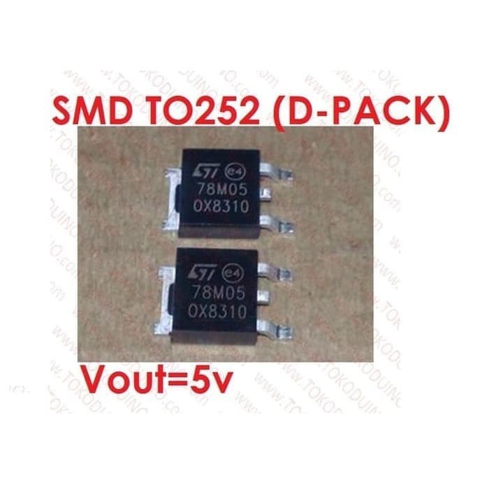 Jual SMD 7805 REGULATOR 78M05 SMD REGULATOR TO252 DPACK D-PACK step ...