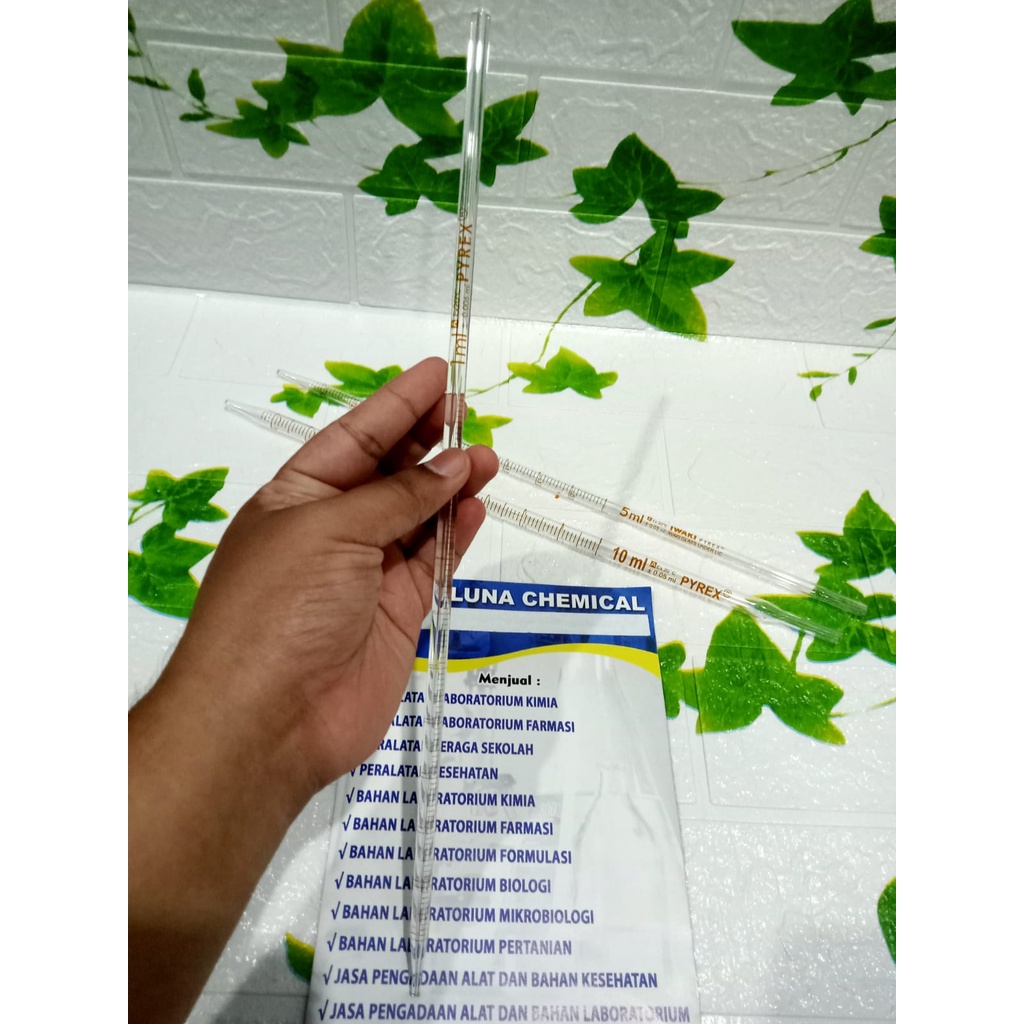 Jual Pipet ukur / measuring pipet / pipet Volumetric / malt Pipet Pyrex ...