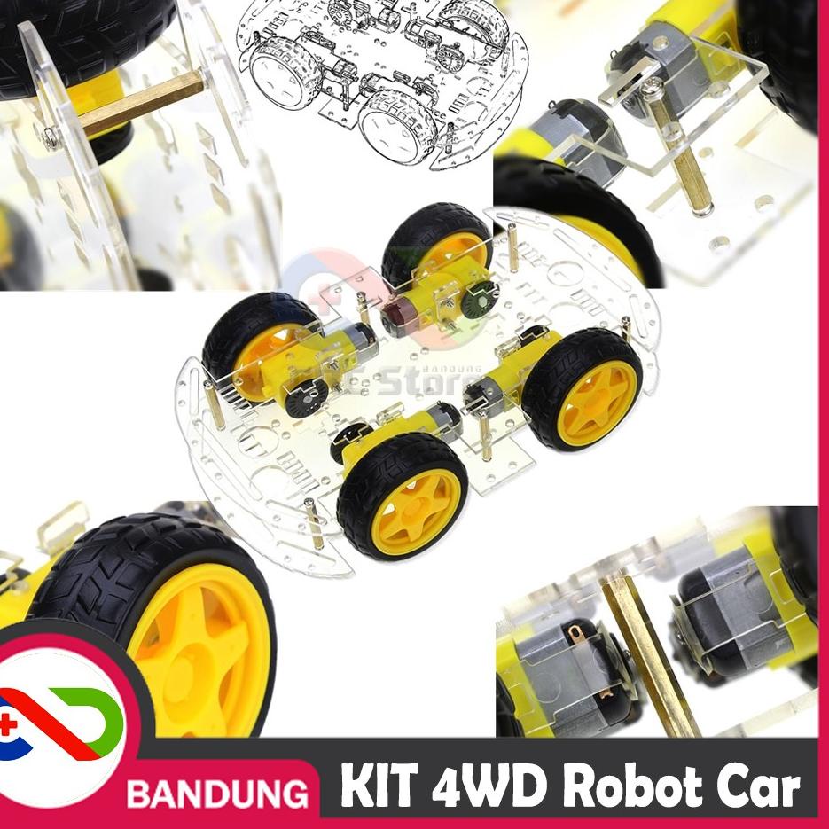Jual Super Diskon KIT SMART CHASSIS CHASIS 4WD ROBOT CAR FRAME MOBIL ...