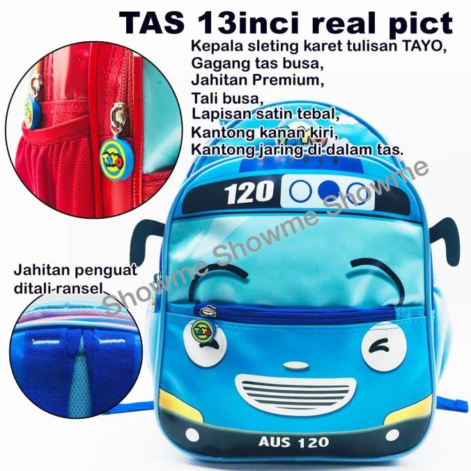 Jual Tas Anak Tk Dan Sd 1 Tayo Biru | Shopee Indonesia
