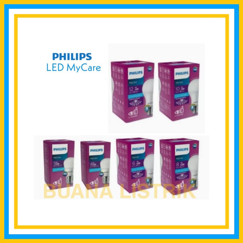 Jual LAMPU LED PHILIPS BULB MYCARE 3 4 6 8 10 12 watt, Cool Daylight (PUTIH) | Shopee Indonesia