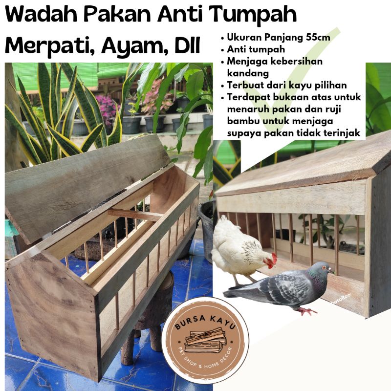 Jual Tempat Makan / Wadah Pakan Burung Merpati, Ayam Anti Tumpah Koloni ...