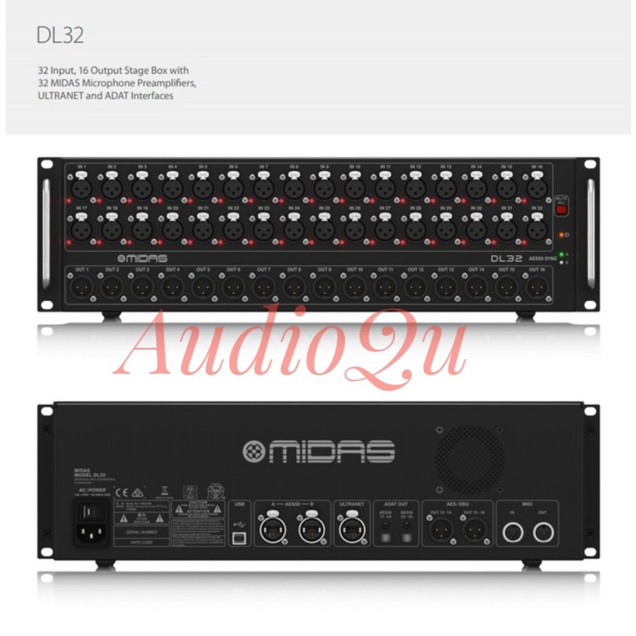 Jual MIXER AUDIO MIDAS STAGE BOX DL 32 / DL32 / DL-32 ORIGINAL | Shopee ...
