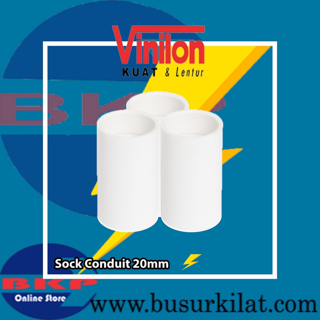 Jual Sock Conduit 20mm Vinilon / Fitting Pipa Listrik | Shopee Indonesia