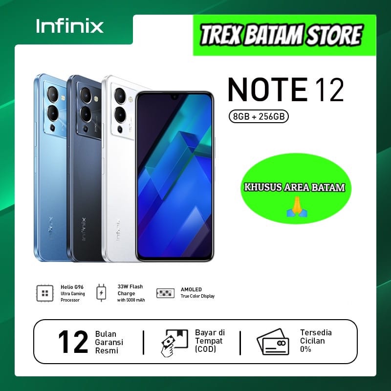 Jual INFINIX NOTE 12 8/256GB 6,7 INCH FHD+ (BATAM) | Shopee Indonesia