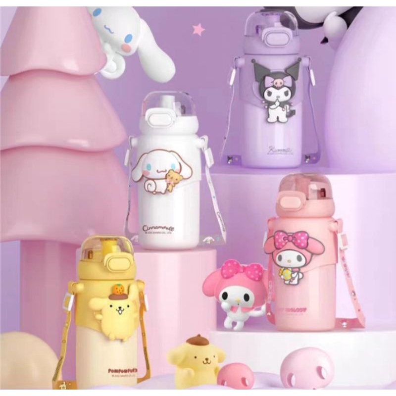 Jual Botol Minum Sedotan Sanrio / Botol Minum Stainless Steel Cinnamoroll / Botol Kuromi / Botol ...
