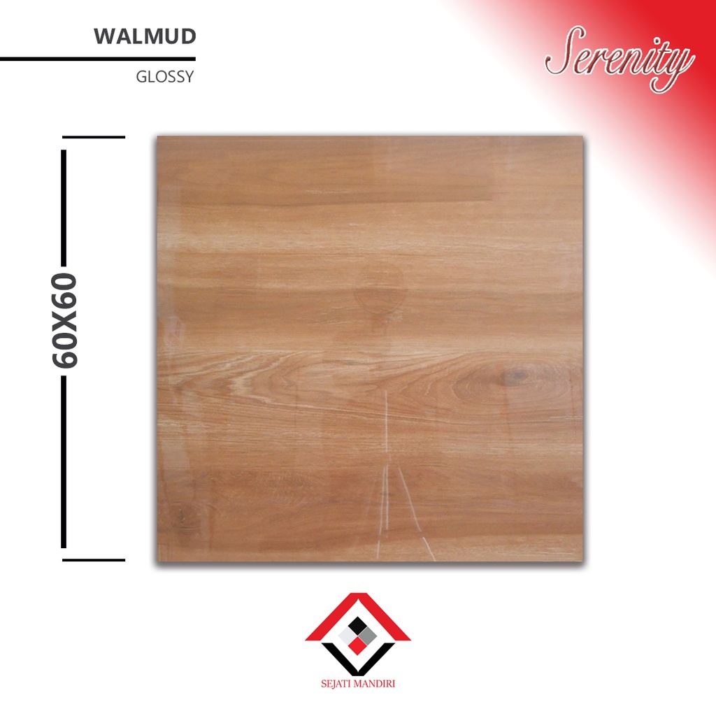 Jual granit 60x60 - motif kayu glossy - serenity walnut | Shopee Indonesia