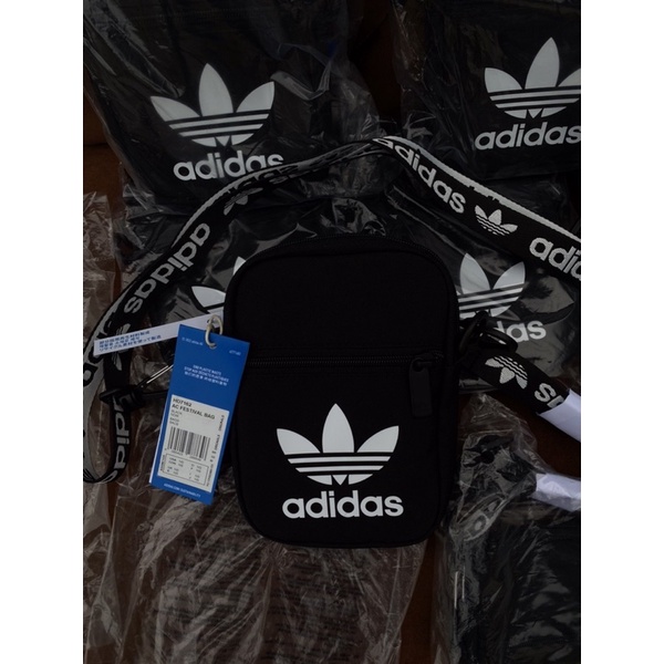 Jual FESTIVAL BAG ADIDAS HITAM BLACK SLINGBAG ADIDAS ADICOLOR TREFOIL ...